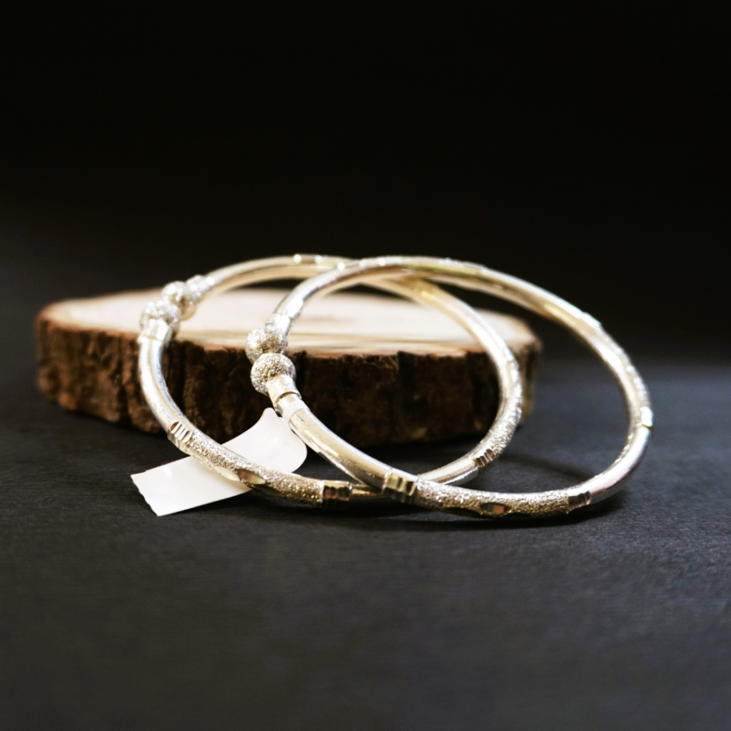 Silver Carved Bangles – Lolage Sarafh